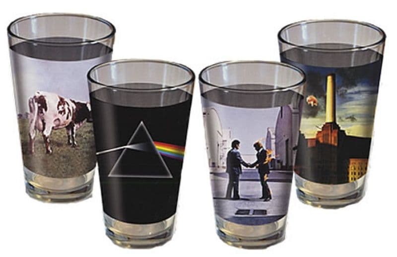 Pink Floyd LP Covers set of Four Drinking Glasses & x28;nm& x29;