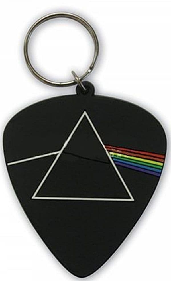 Pink Floyd Plectrum shaped PVC flexible keyring py