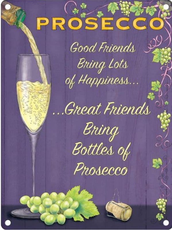 Prosecco metal sign 200mm x 150mm og