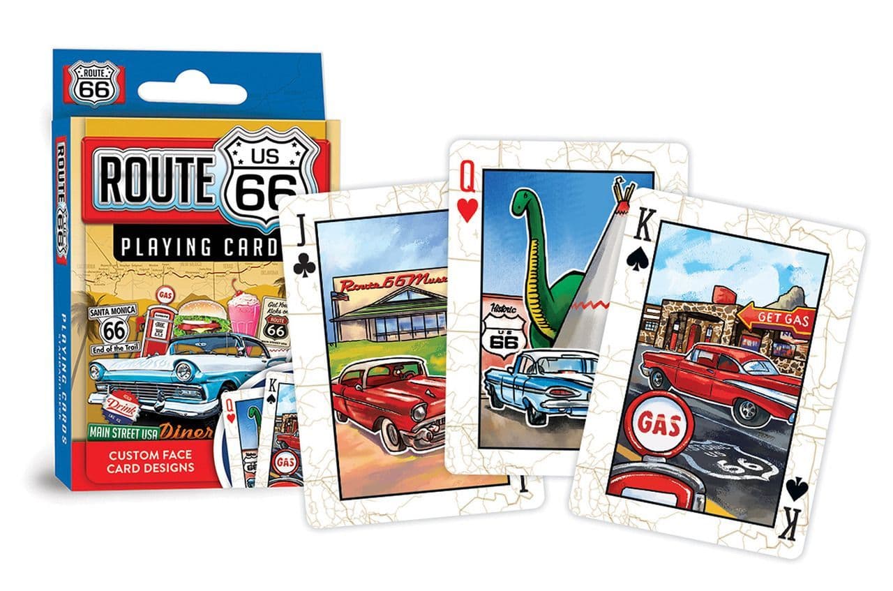 Route 66 set of 52 playing cards jokers mpc