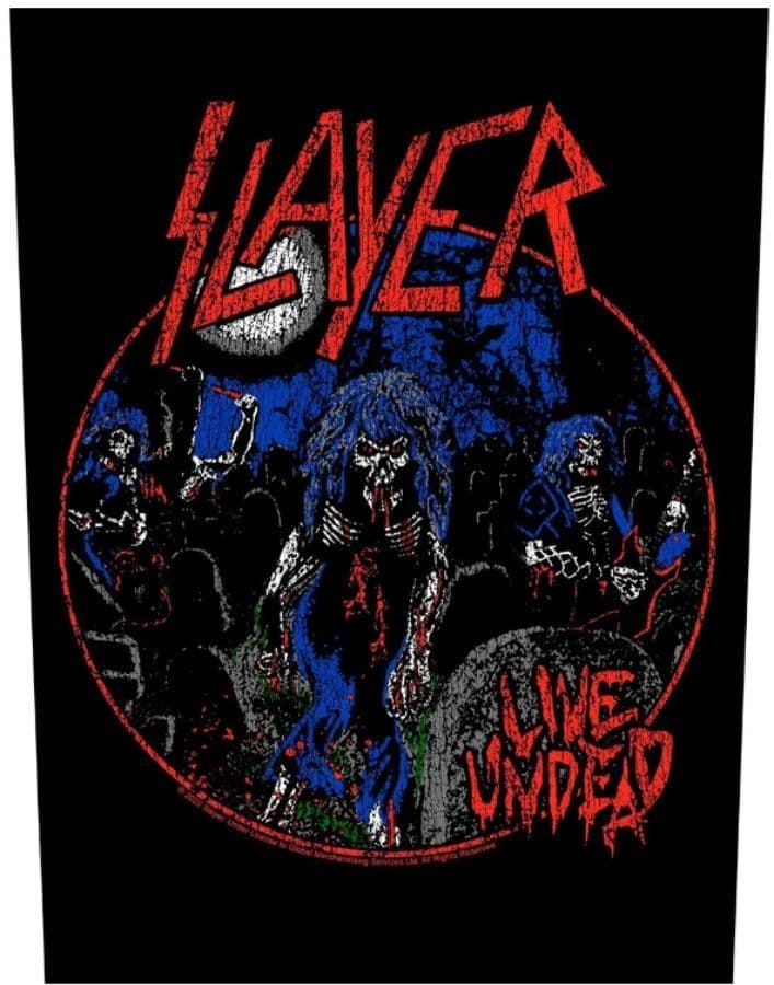 Slayer Live Undead jumbo sized sew-on cloth backpatch 360mm x 290mm rz