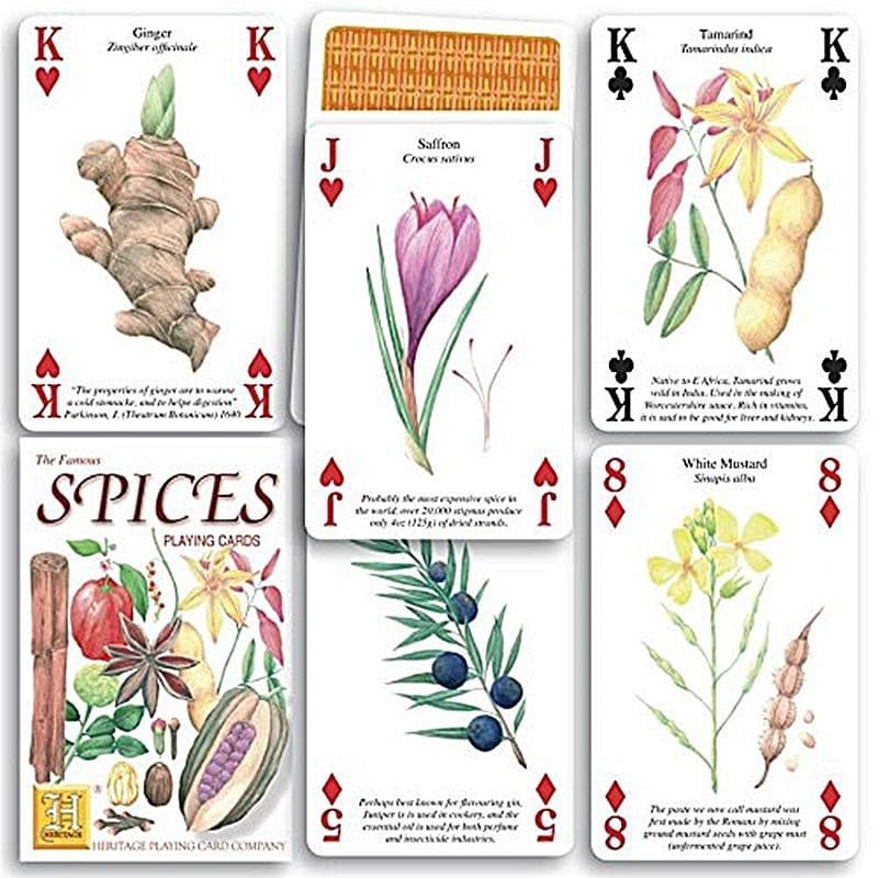 Spices set of 52 playing cards jokers