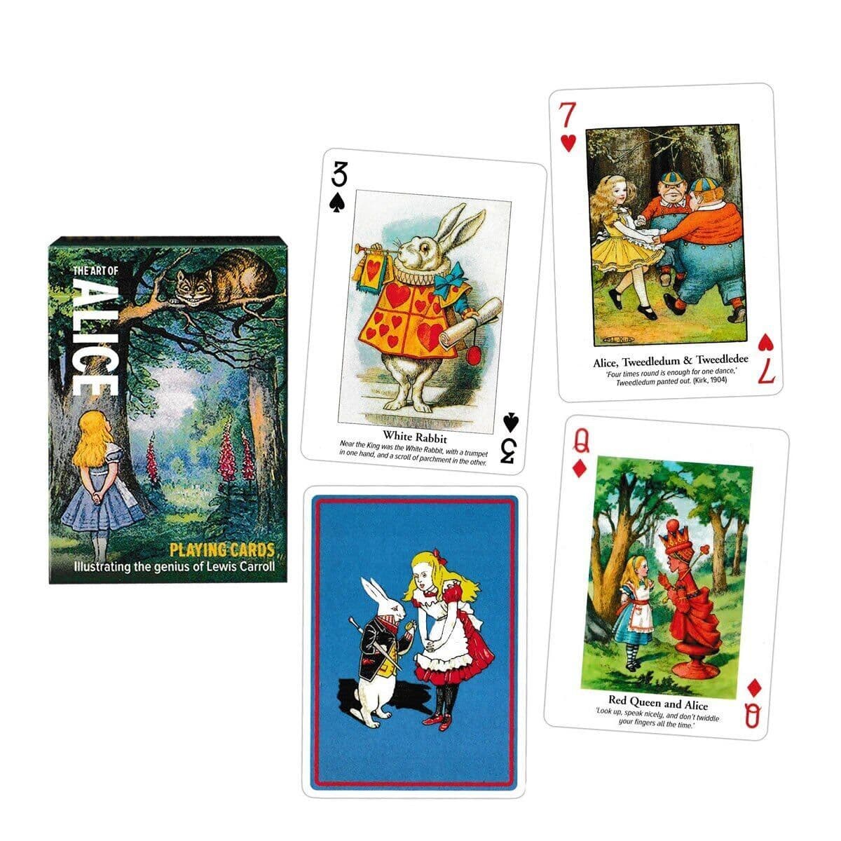 The Art of Alice by Tenniel set of 52 playing cards jokers gib