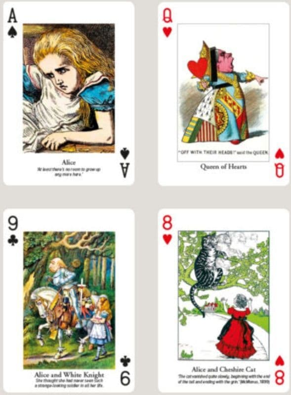 The Art of Alice by Tenniel set of 52 playing cards jokers gib