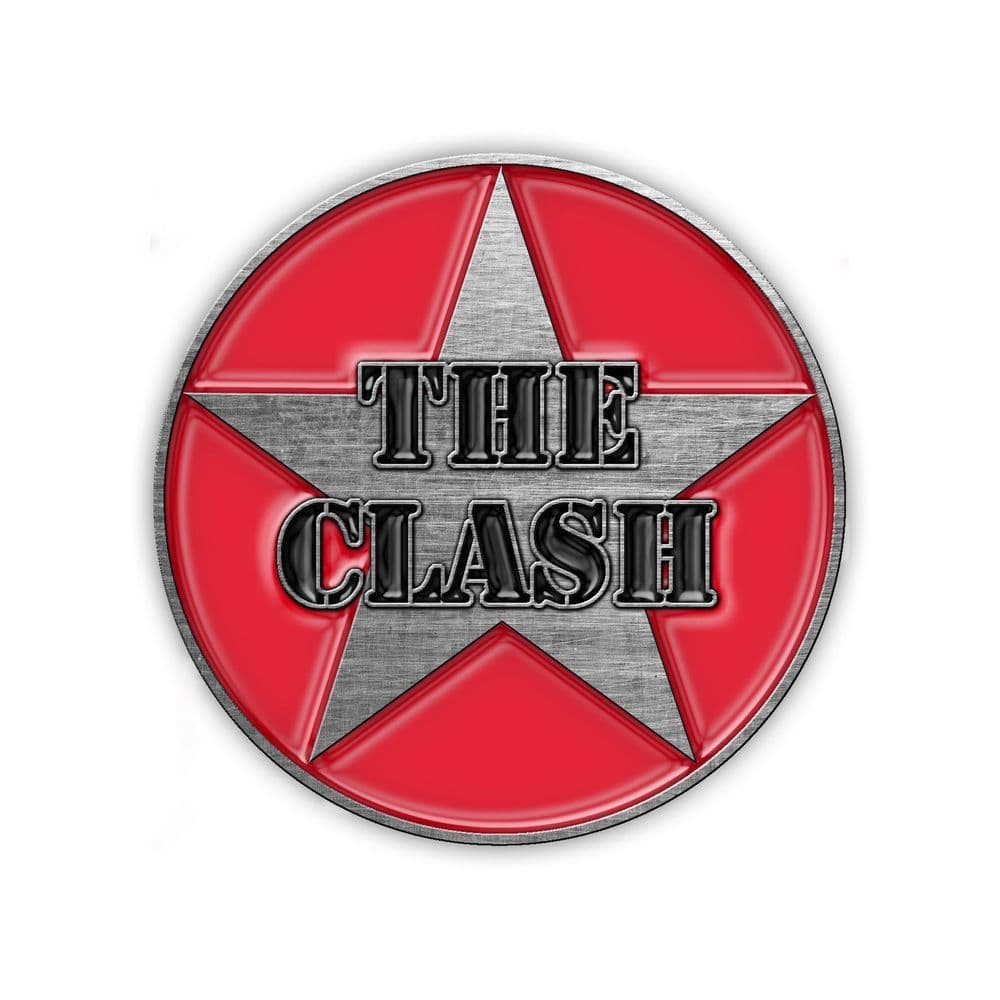 The Clash Star Logo Round Metal Pin Badge rz