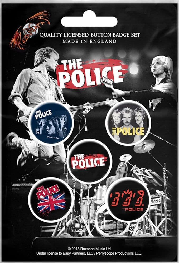 The Police Band 5 Pin Badges in Pack rz