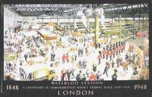 Waterloo Station Centenary 1948 embossed steel sign 300mm x 200mm