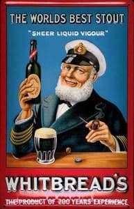 Whitbread 200 years embossed steel sign 300mm x 200mm