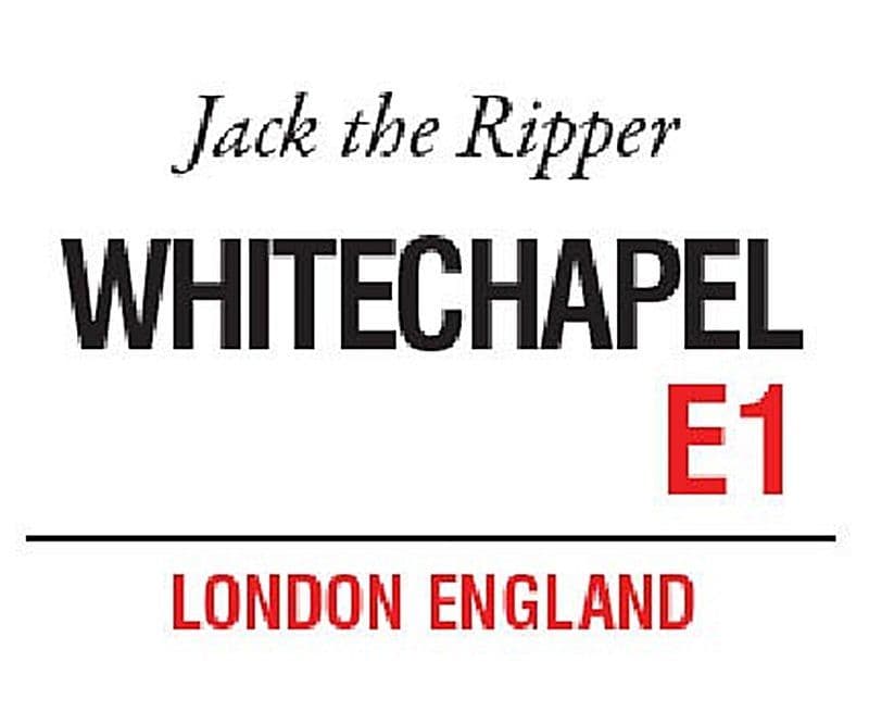 Whitechapel London Jack The Ripper large steel sign 400mm x 300mm og