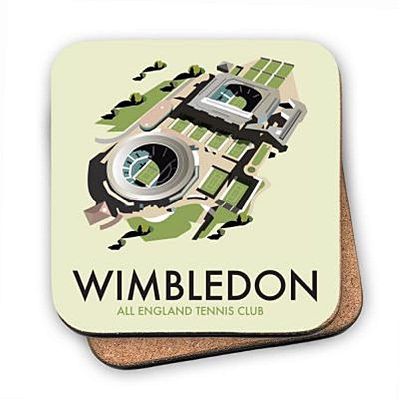 Wimbledon cork backed drinks coaster se