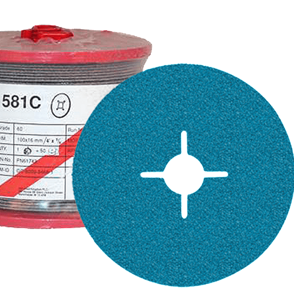 3M 581C Fibre Disc 100mm x 16mm pk200