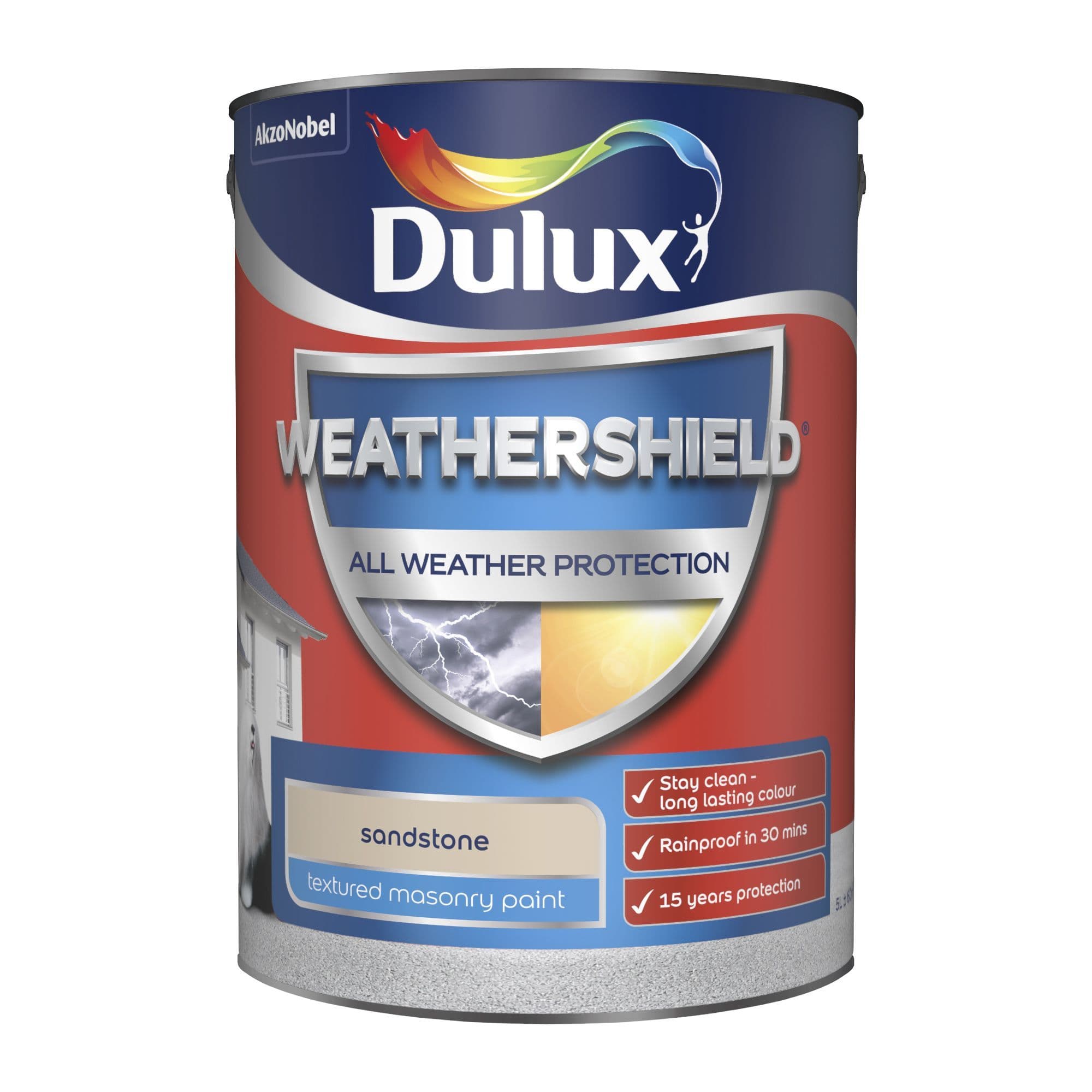 Dulux Weathershield Textured Masonry Standard Colours 5L Sandstone