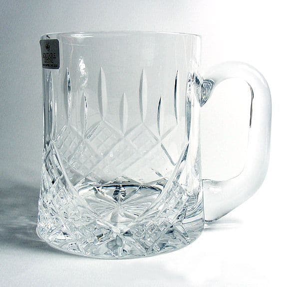 HALF Pint Solitaire Crystal Tankard PERSONALISED ref SCHT
