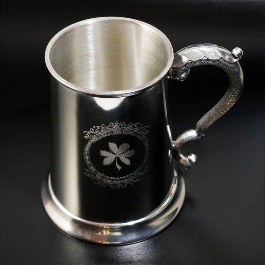 Irish Shamrock Personalised Pewter Tankard ref PTIR
