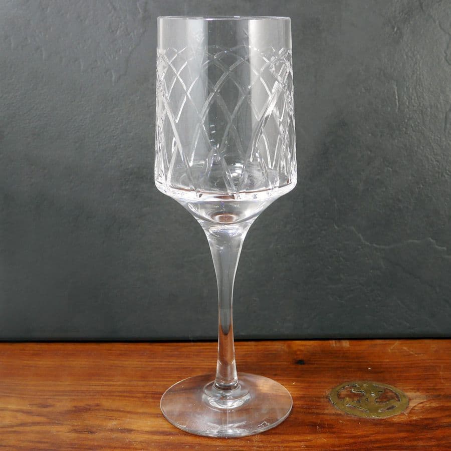 Royal Brierley Harris Crystal Wine Glass Personalised ref RBHG
