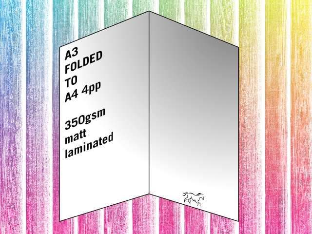 A4 Silk 350gsm Matt Laminated Leaflet 4pp