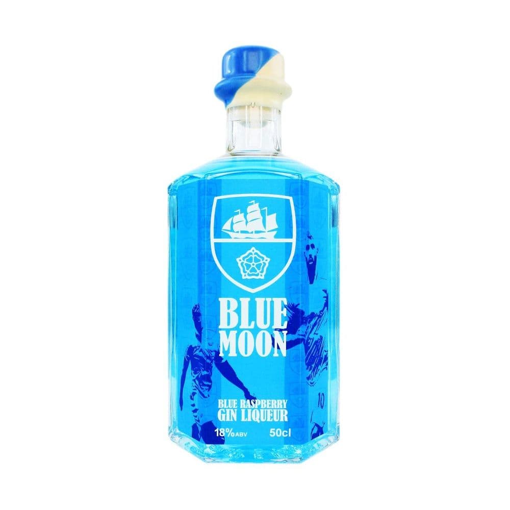 Blue Moon MCFC Blue Raspberry Gin Liqueur 50cl | Buy Now Online!
