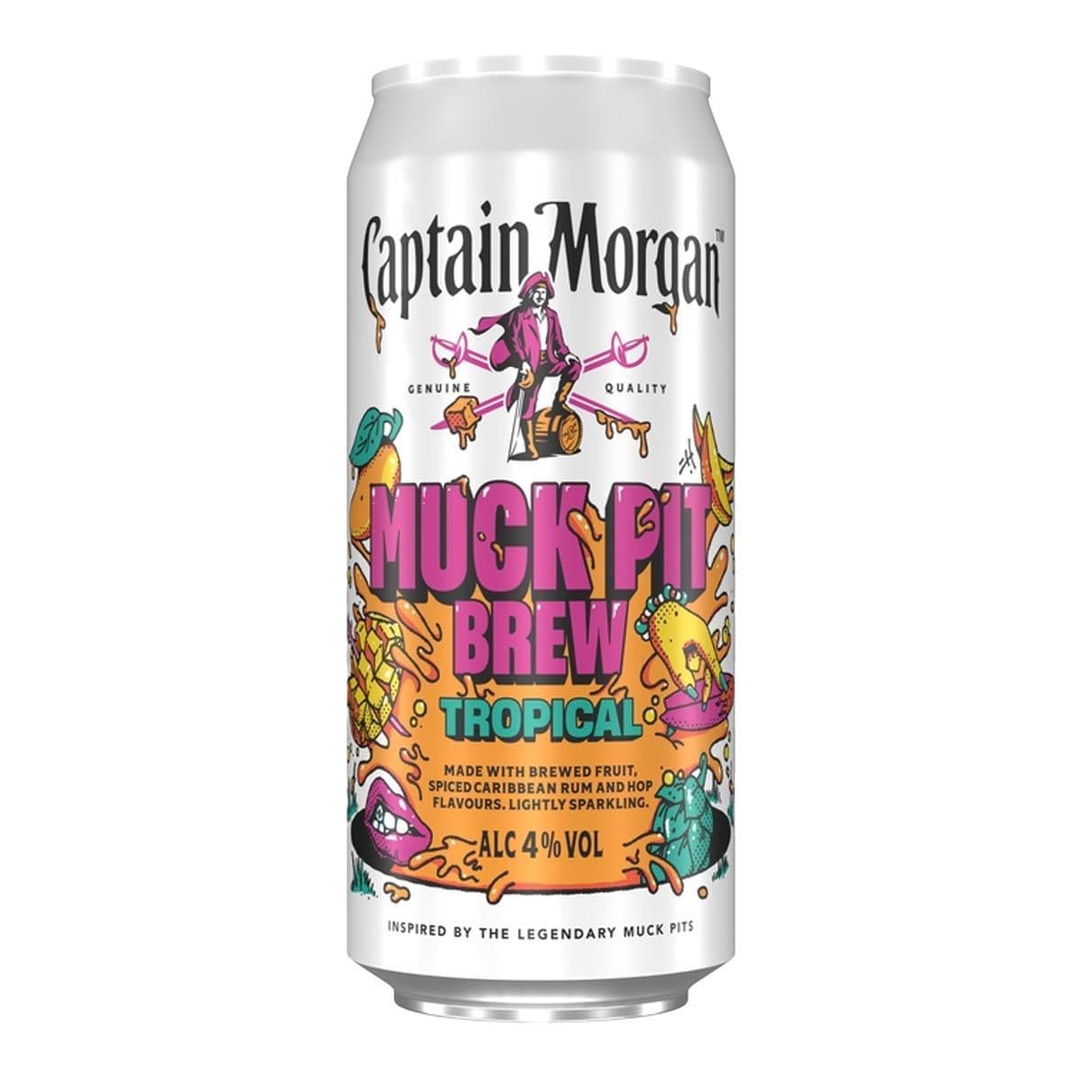 Captain Morgan Muck Pit Brew Tropical Rum Cans 12 x 440ml Case | Buy ...
