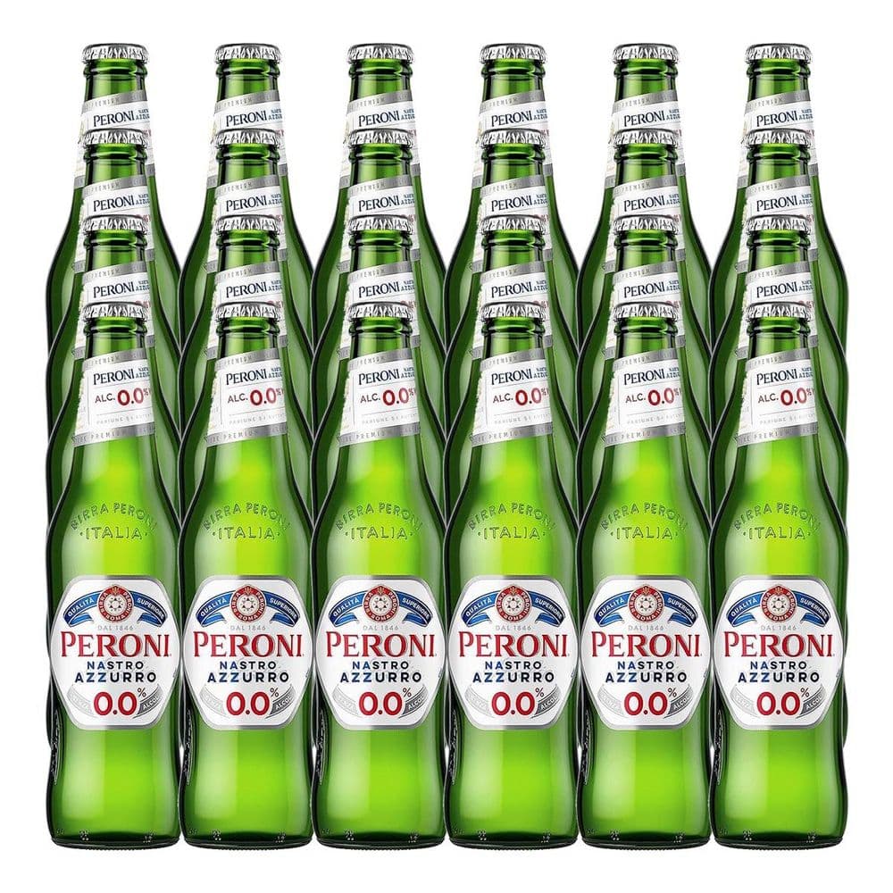 Peroni Nastro Azzurro Alcohol Free Beer Bottles 24 x 330ml Case | Buy ...