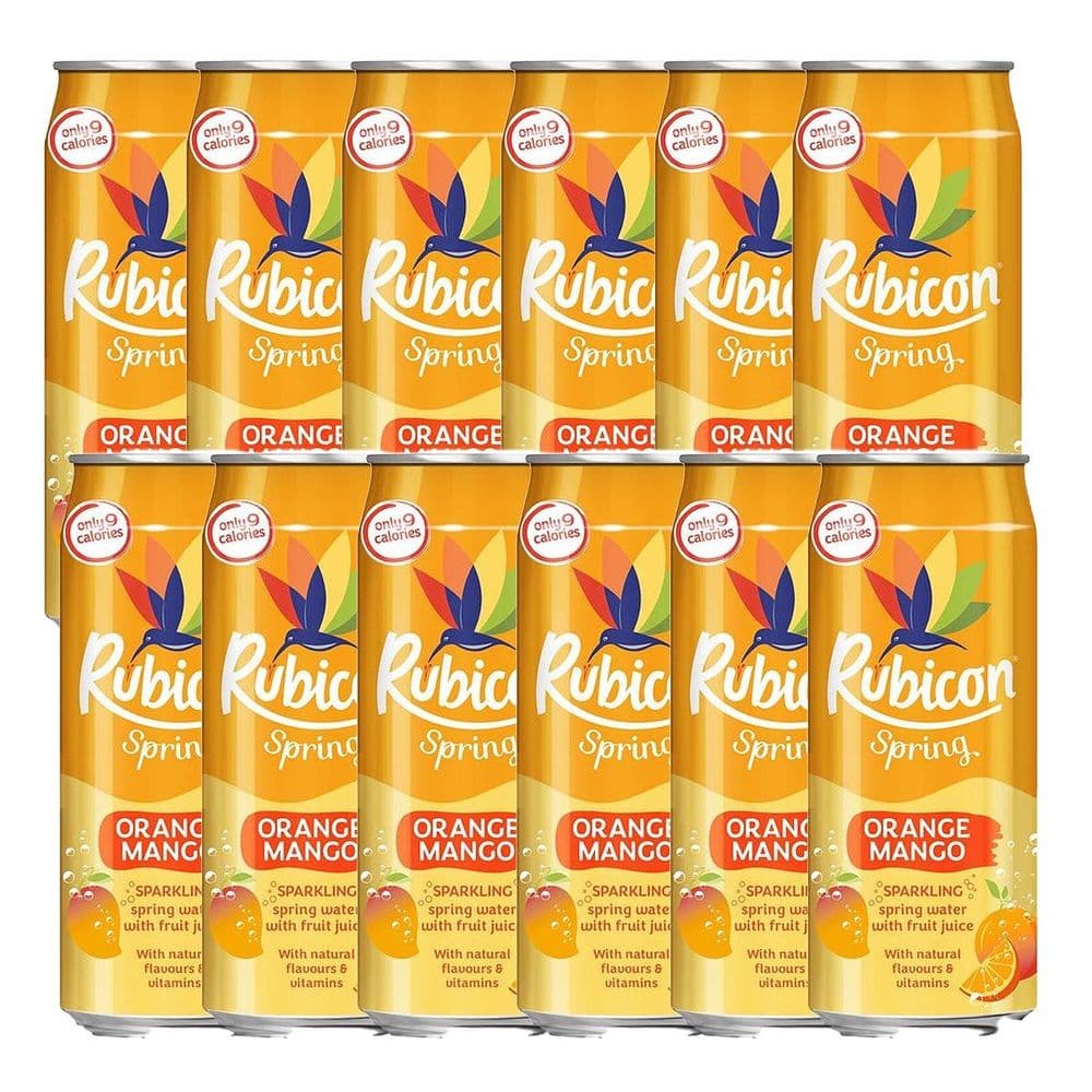 Rubicon Orange & Mango Sparkling Fruit Juice 12 x 330ml Case | Buy Now ...