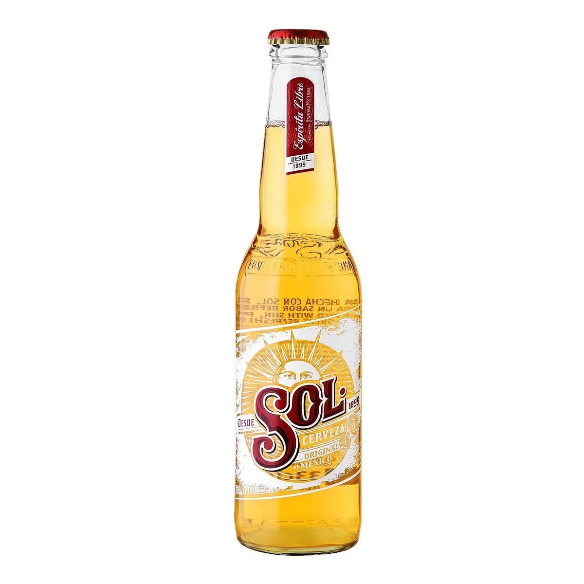 Sol Cerveza Beer Bottles 24 x 330ml Case | Buy Online Now!