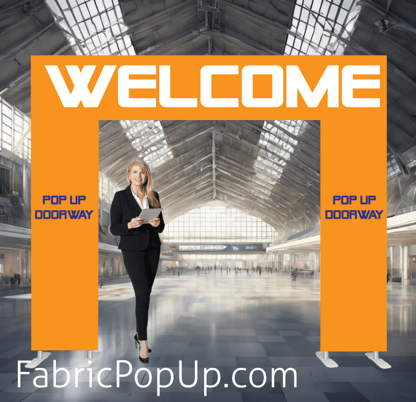 Fabric Pop Up Welcome Arch
