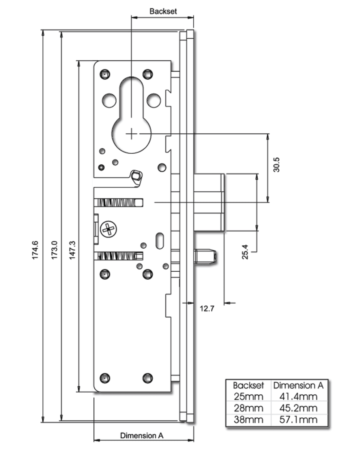 ALPRO Euro Mortice Deadlatch Case