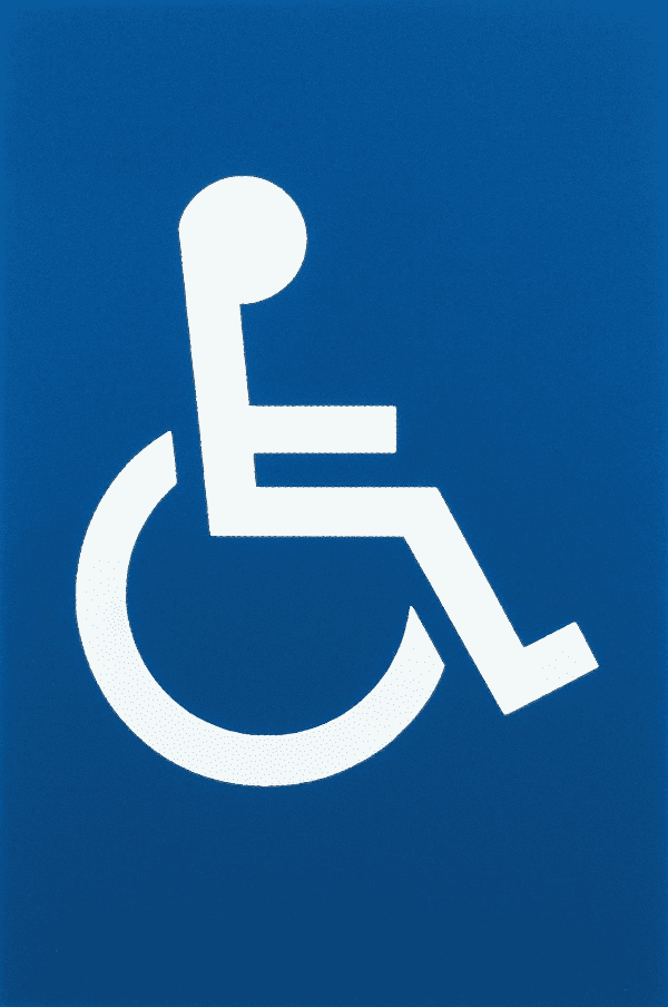 AR607D-CO Disabled Nylon Door Sign - F5002 - Cobalt Blue - 8507938