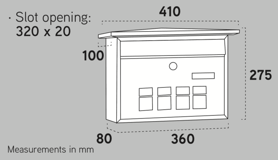 ARREGUI Deco Mailbox - White