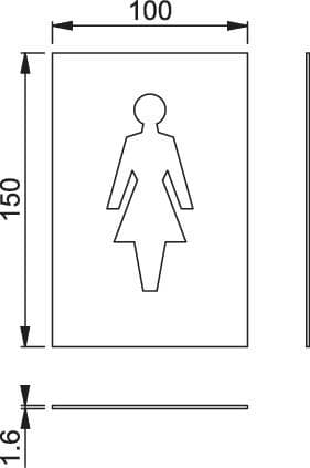 Arrone Nylon Door Sign AR607 - Midnight blue - 8508050