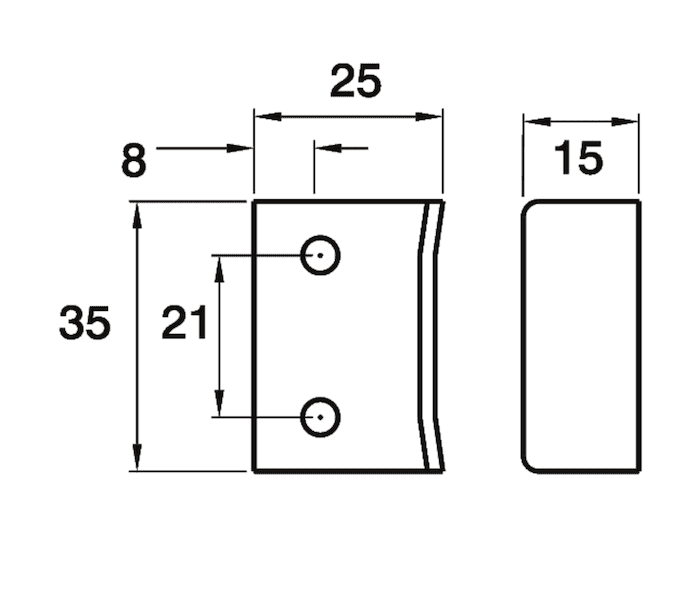 ASEC Budget Lock Angled Plate