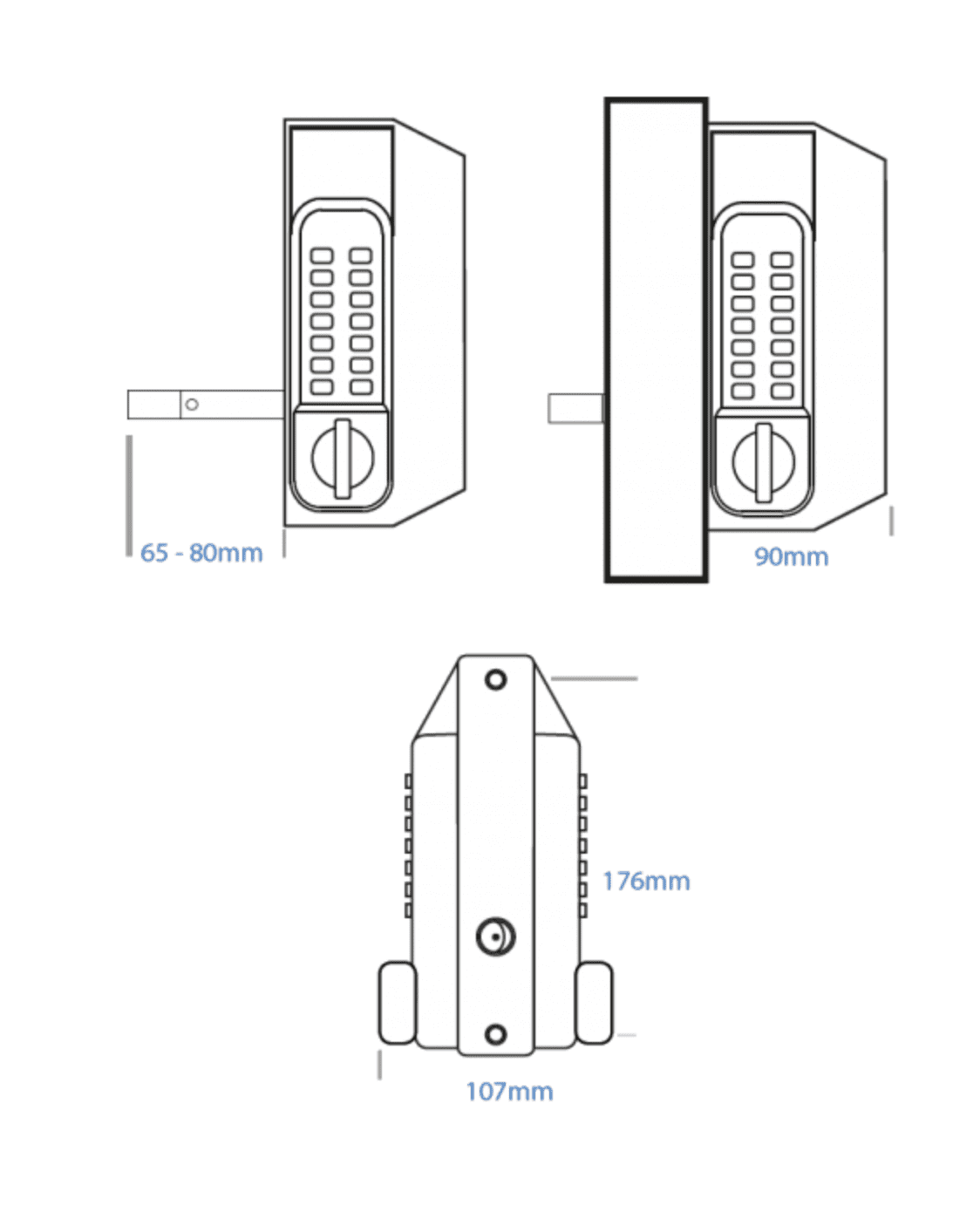Borg BL3430 Double Gate Digital Codelock