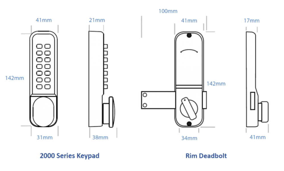 BORG LOCKS BL2605 ECP Marine Grade Pro Digital Rim Deadbolt Lock