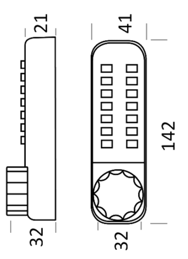BORG LOCKS BL2615 Marine Grade Pro Digital Horizontal Rim Deadbolt Lock