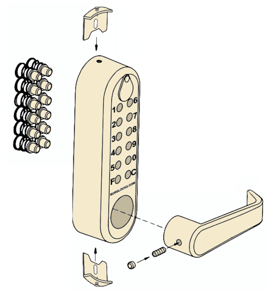 BORG LOCKS BL5400 ECP Retrofit Cu-Shield ECP Antimicrobial Digital Lock ...