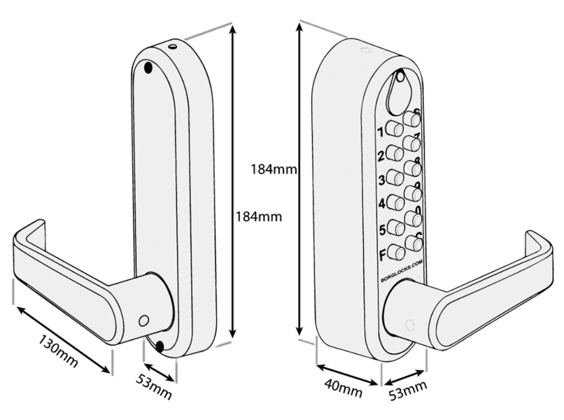 BORG LOCKS BL5400 ECP Retrofit Cu-Shield ECP Antimicrobial Digital Lock ...