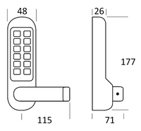 BORG LOCKS BL5408 Digital Lock With Adaptor Kit & Spindle