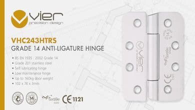Grade 14 - Vier Concealed Anti-Ligature Hinge VHC243HTRS