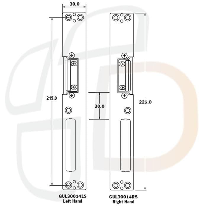 GU UPVC Latch & Deadbolt Keep