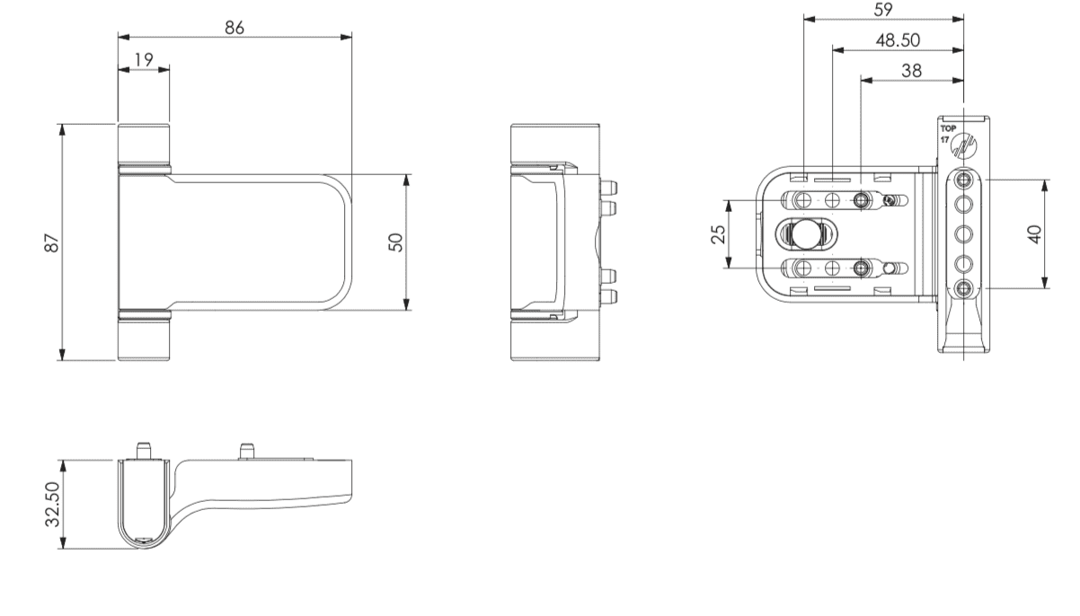 Mila ProSecure Door Hinge