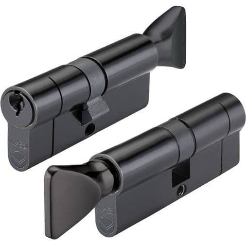 Standard Snap Break-Off Thumbturn Euro Cylinder Lock Black Brass Chrome ...