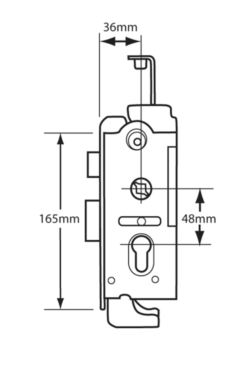 UNION Everest 3 Point Centre Case Lock
