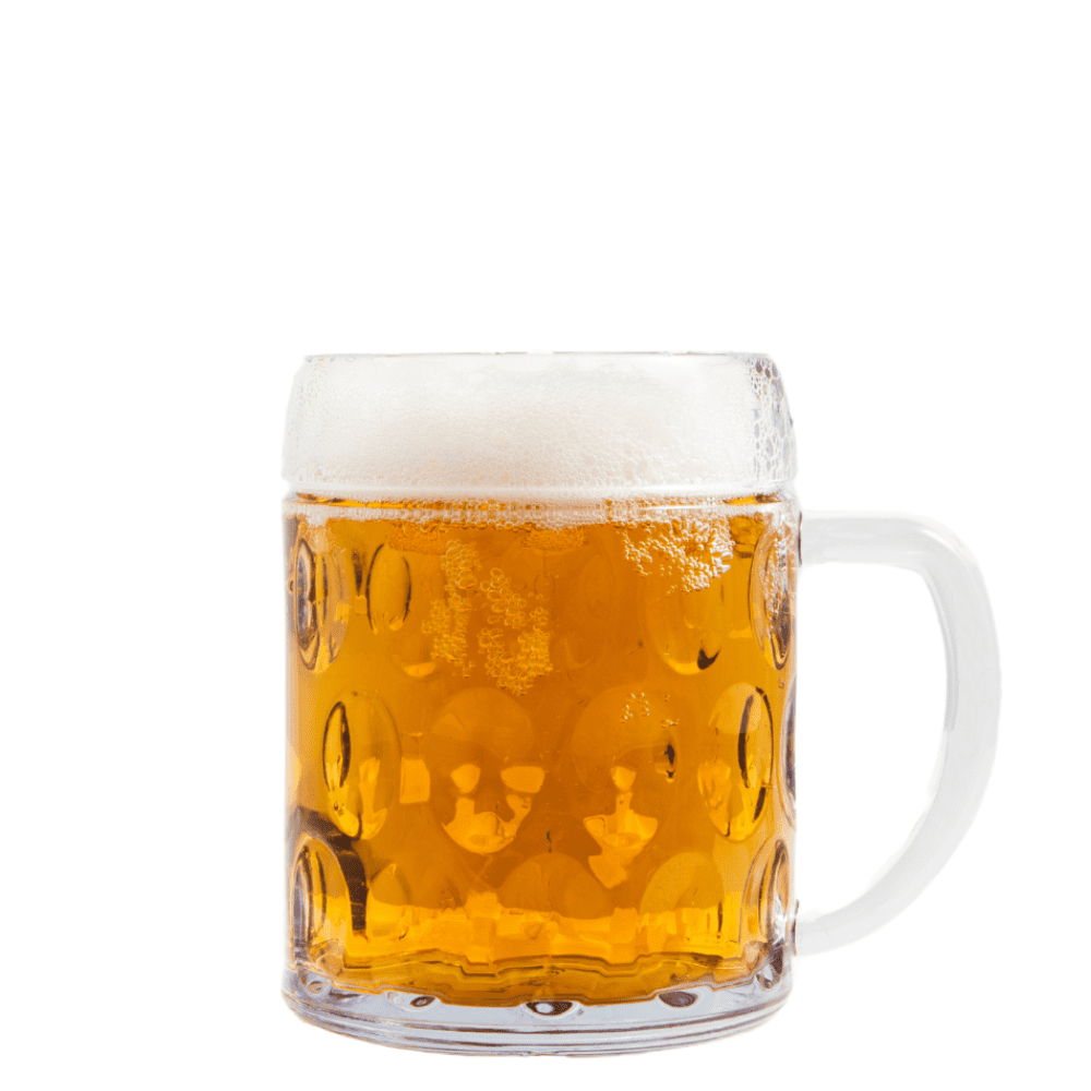 Classic Dimpled Virtually Unbreakable Half Pint Glass with Handle