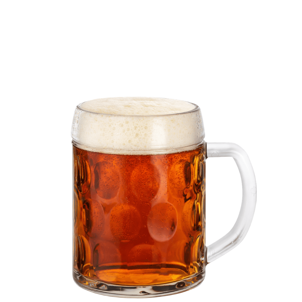 Classic Dimpled Virtually Unbreakable Half Pint Glass with Handle