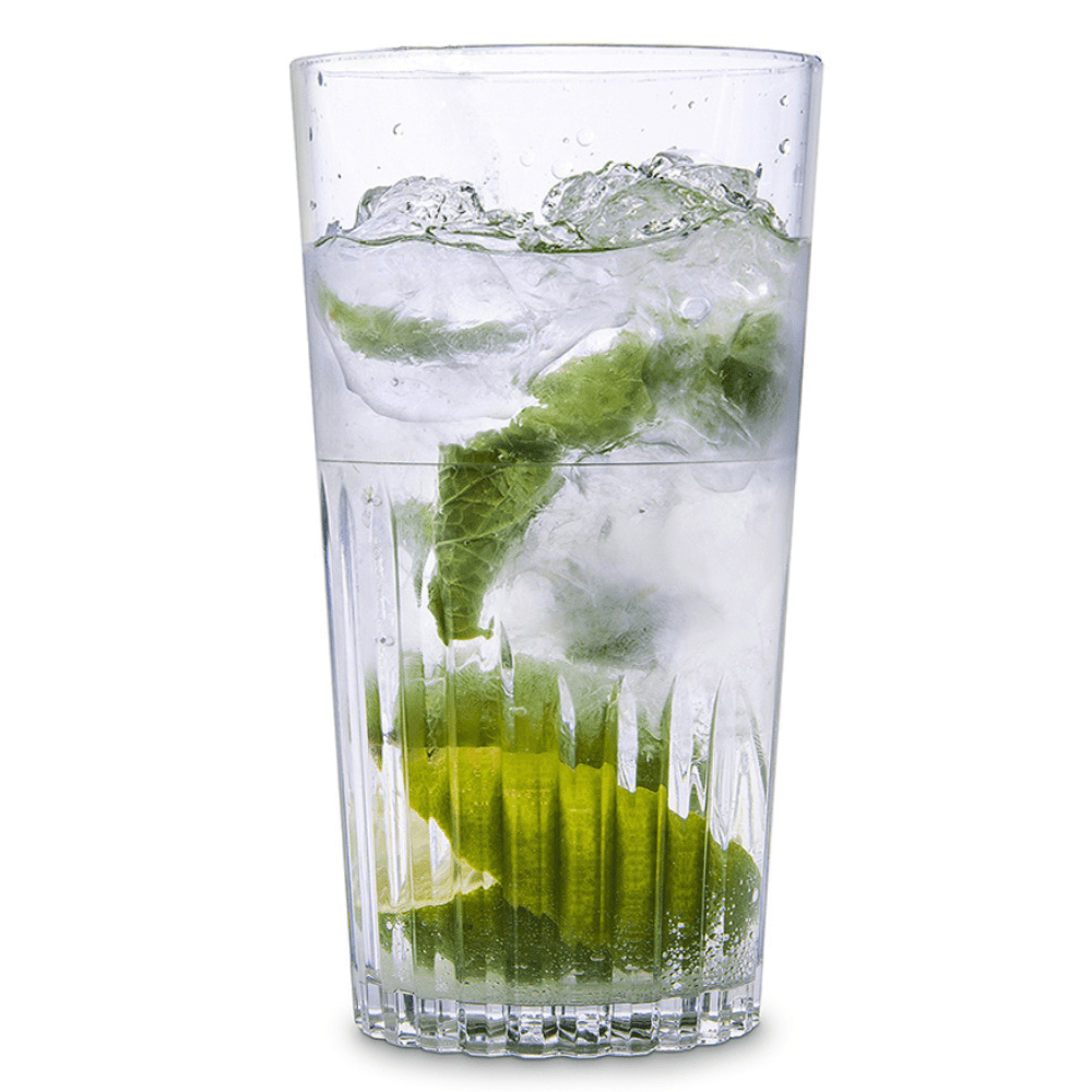 Gilano Unbreakable Polycarbonate Stackable Fluted Tumbler 480ml