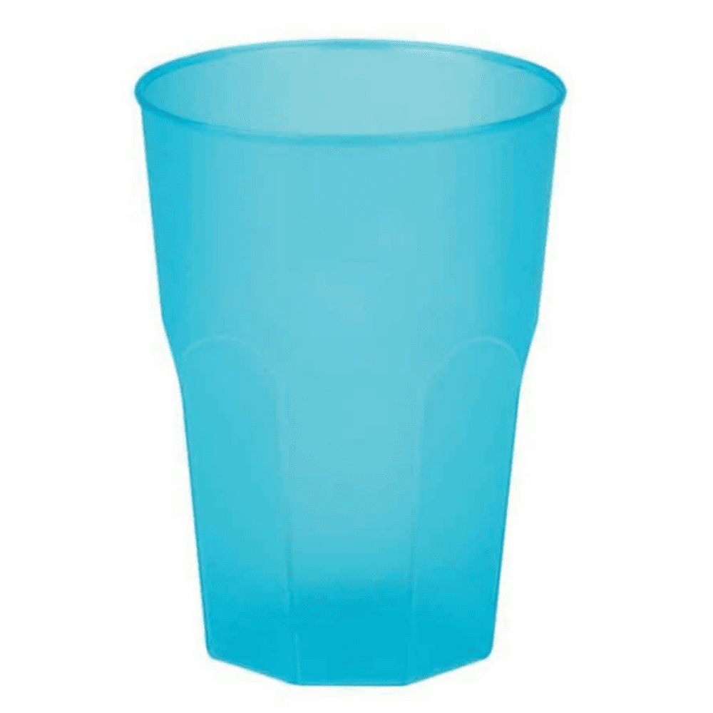 Virtually Unbreakable Stackable Blue Party Cups 420ml sleeve of 20