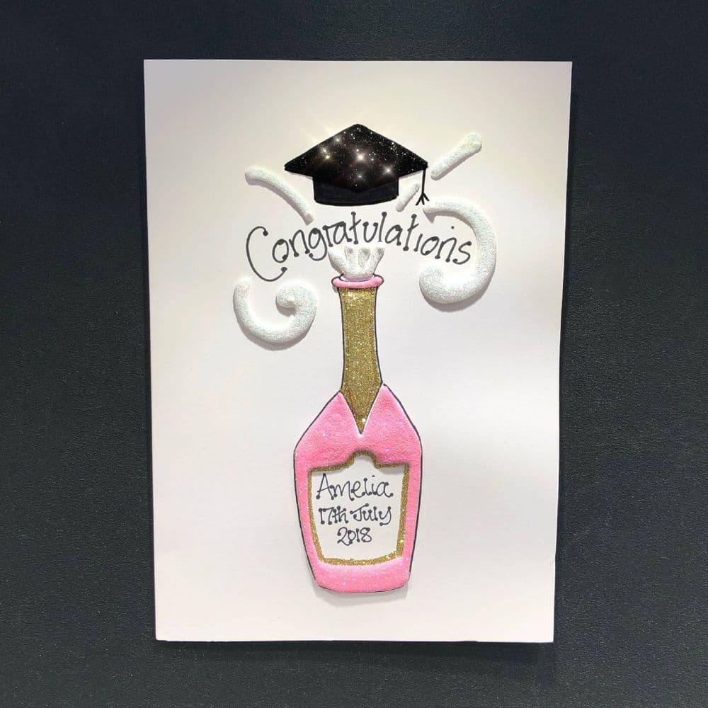 Congratulations Bottle; Pink Black Blue or White