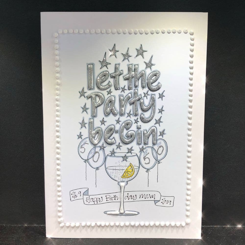 Let the Party Be-GIN Silver Gold Blue or Pink