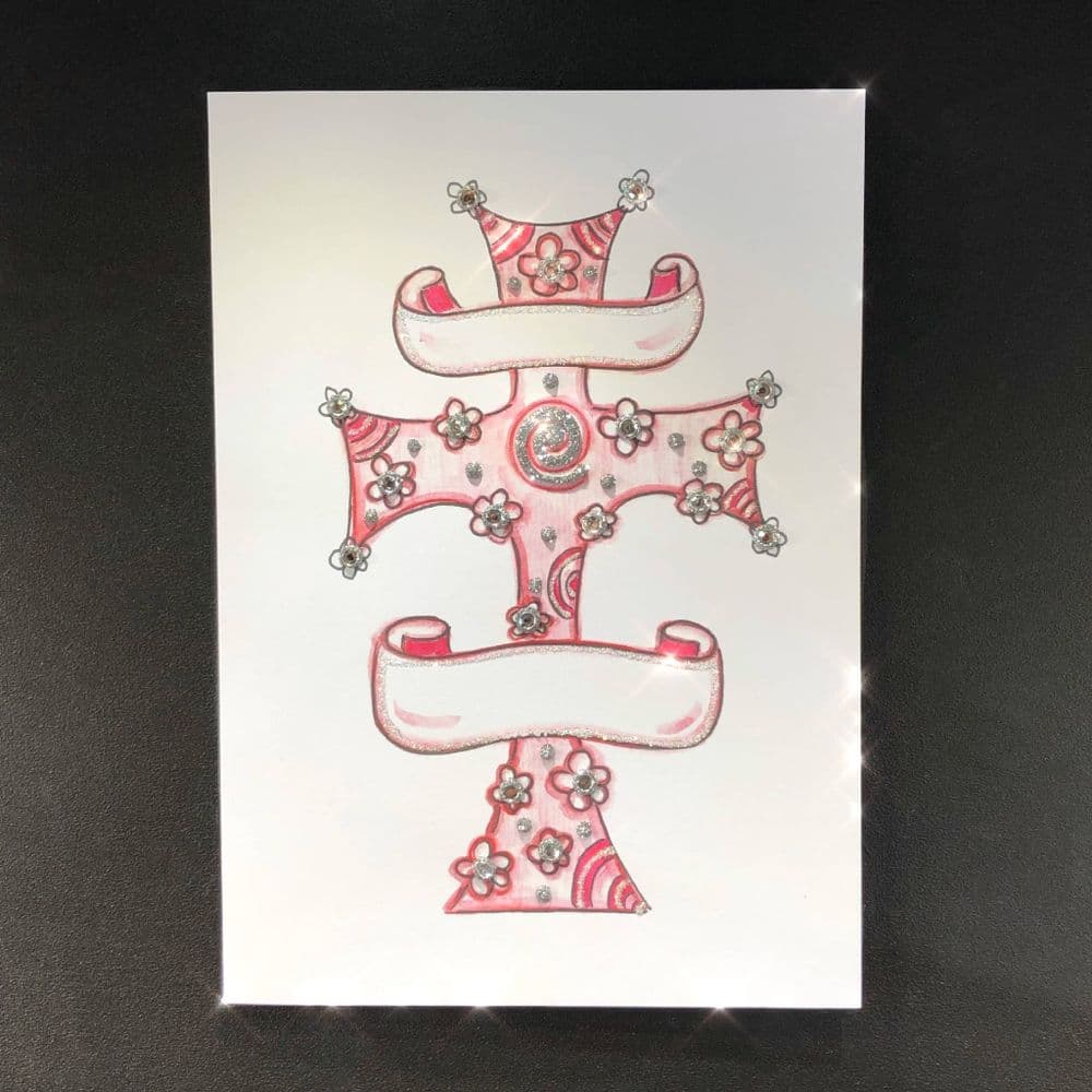 Pink Cross with Banners