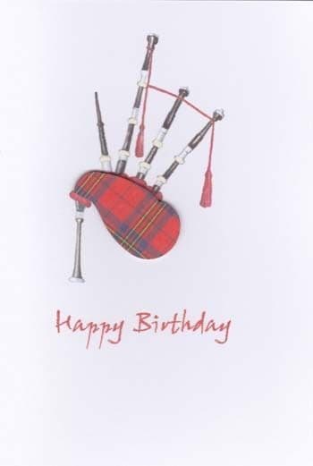 Bagpipes Birthday Card